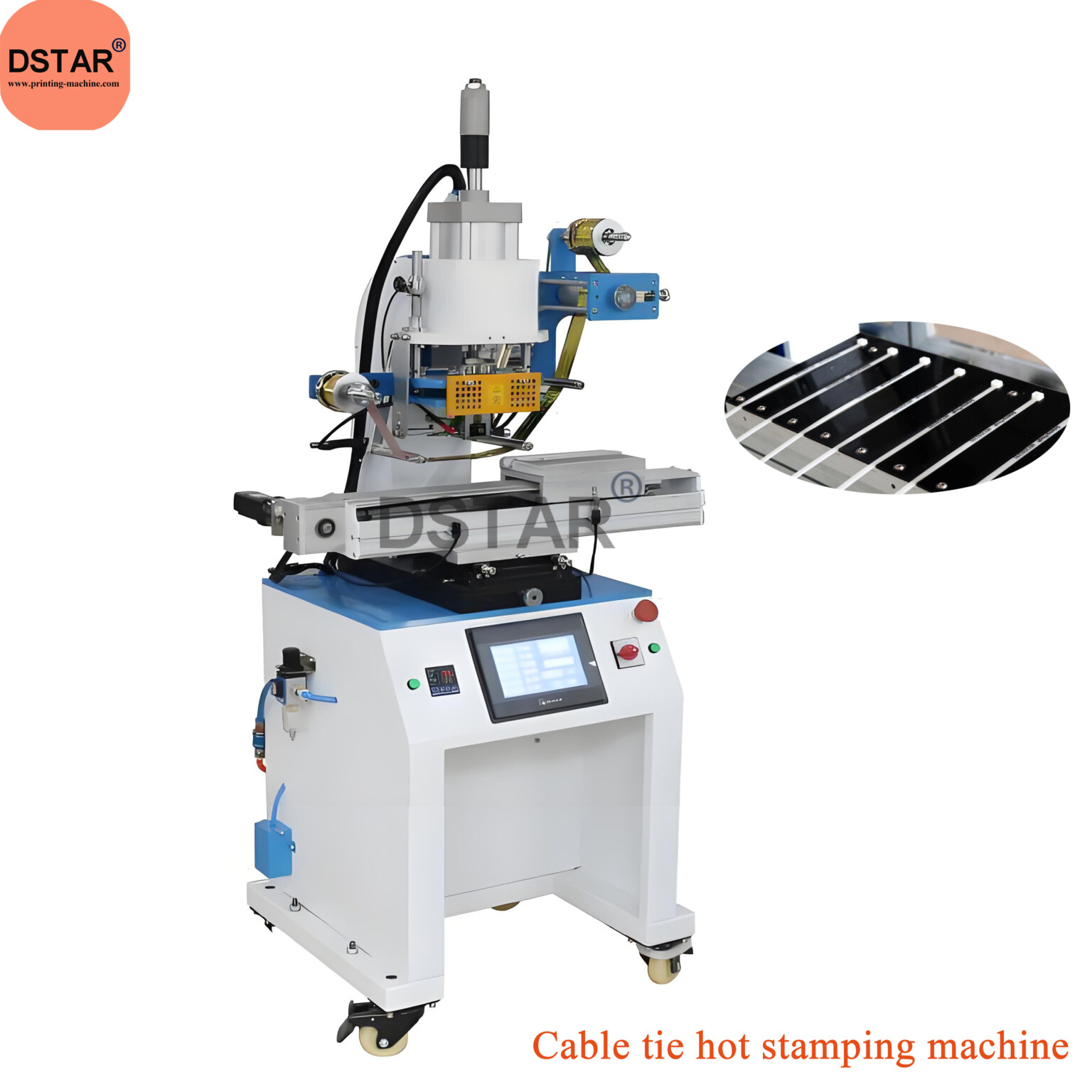 Cable tie bronzing machine with variable serial number